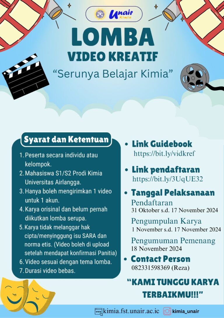 Lomba Video Kreatif Kimia UNAIR - S1 Kimia Fakultas Sains dan Teknologi ...